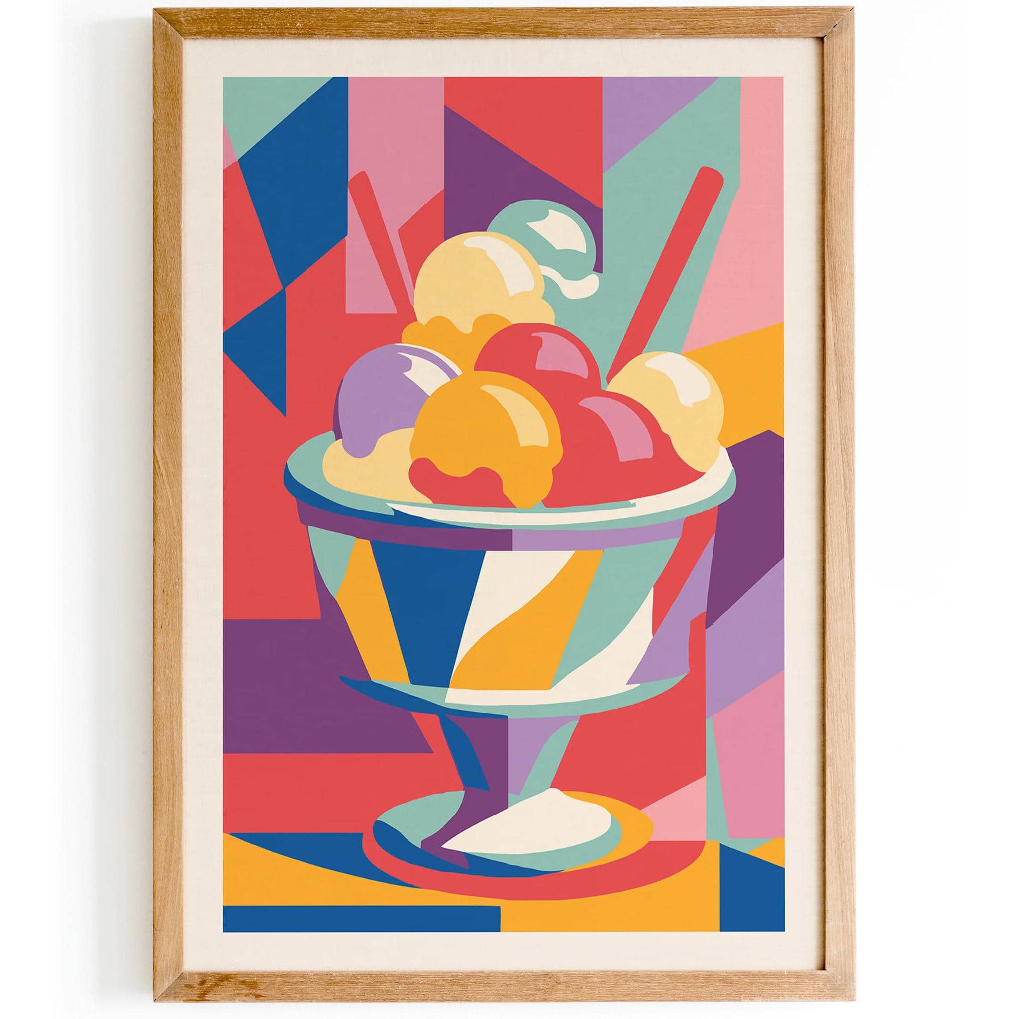 Colorful Geometric Ice Cream Poster – HypeSheriff
