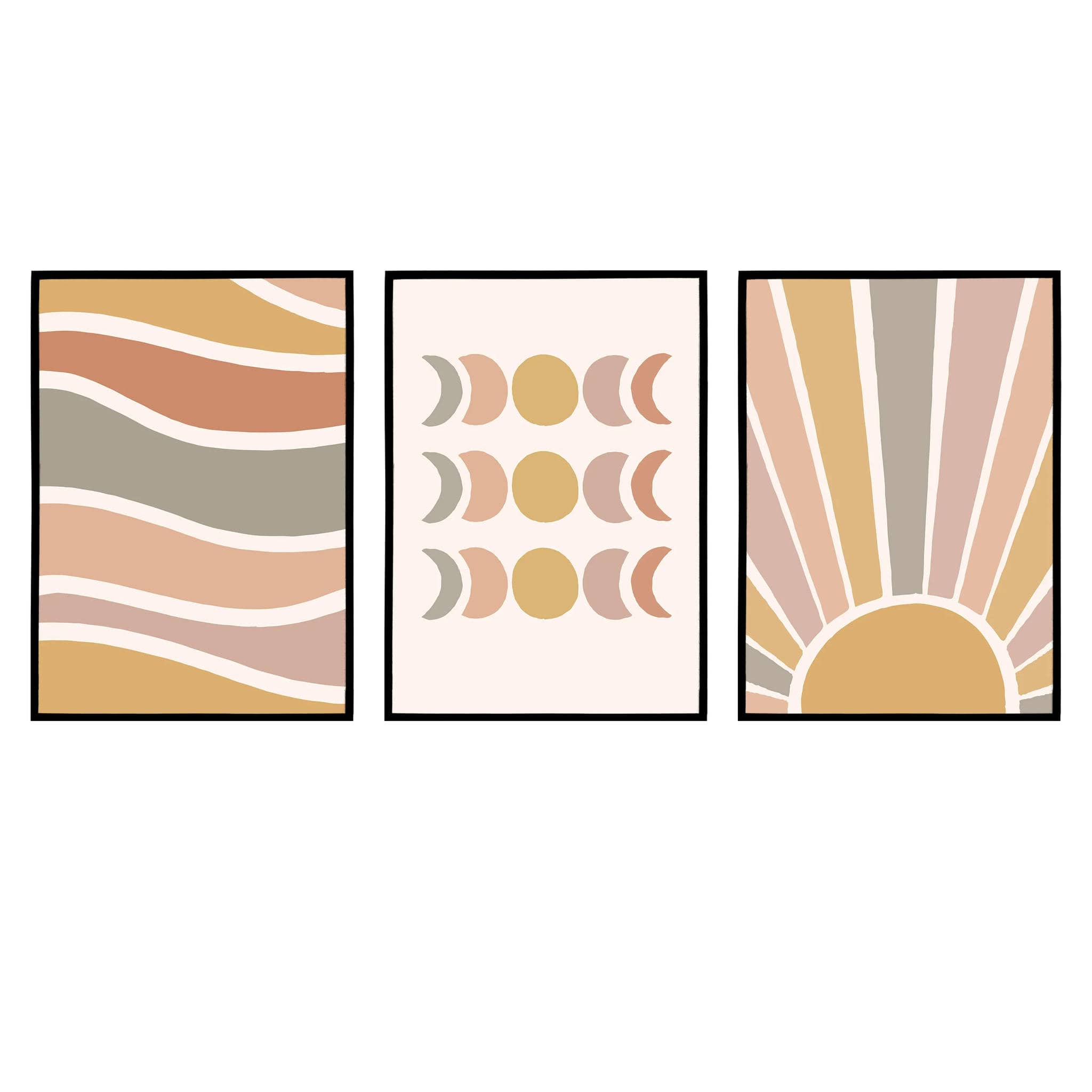 Set of 3 Minimalist Boho Posters – HypeSheriff