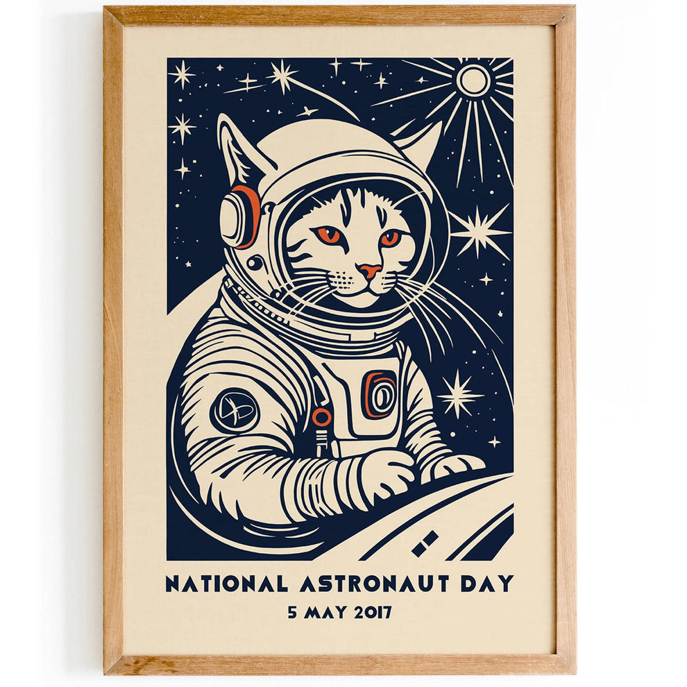 National Astronaut Day Cat Poster – HypeSheriff