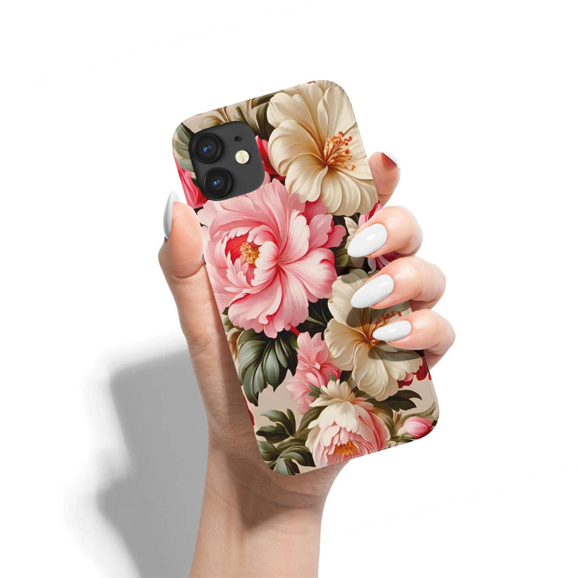 Luxury Floral Beige iPhone Case – HypeSheriff