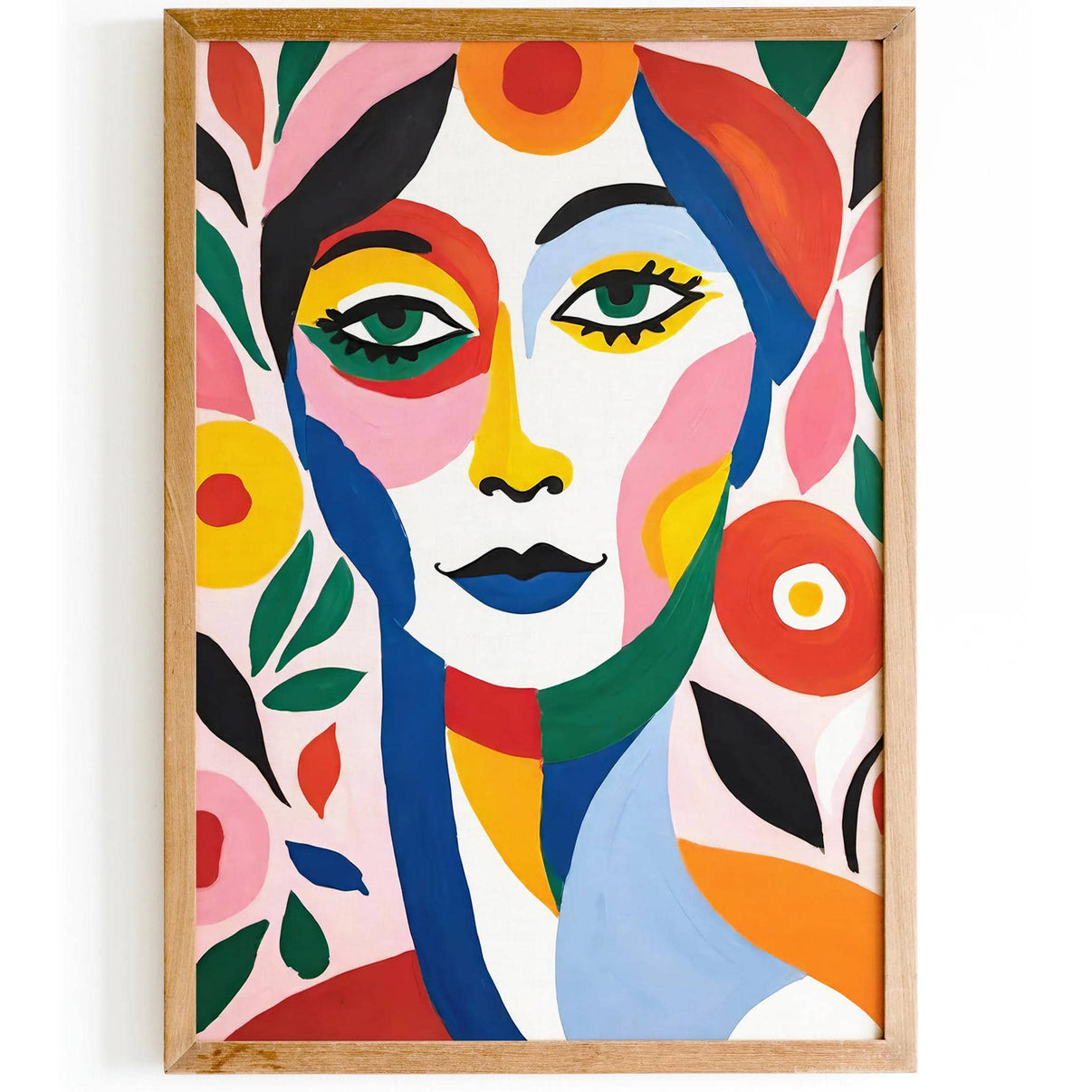 Eclectic Colorful Woman Portrait Art Print – HypeSheriff