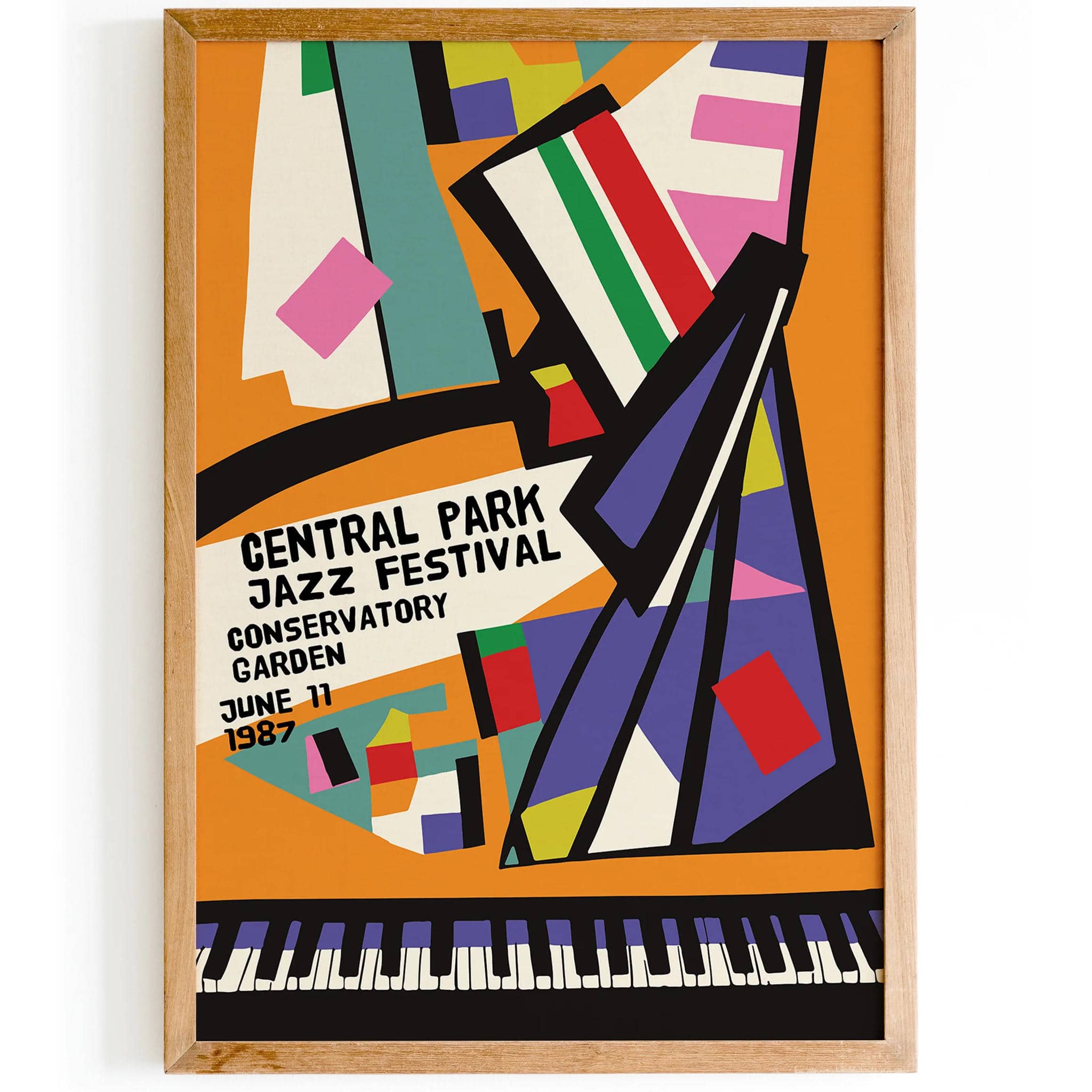 Colorful Vintage Central Park Jazz Fest Print – HypeSheriff