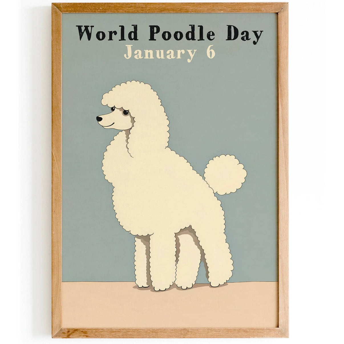 World Poodle Day Pastel Neutral Wall Art – HypeSheriff