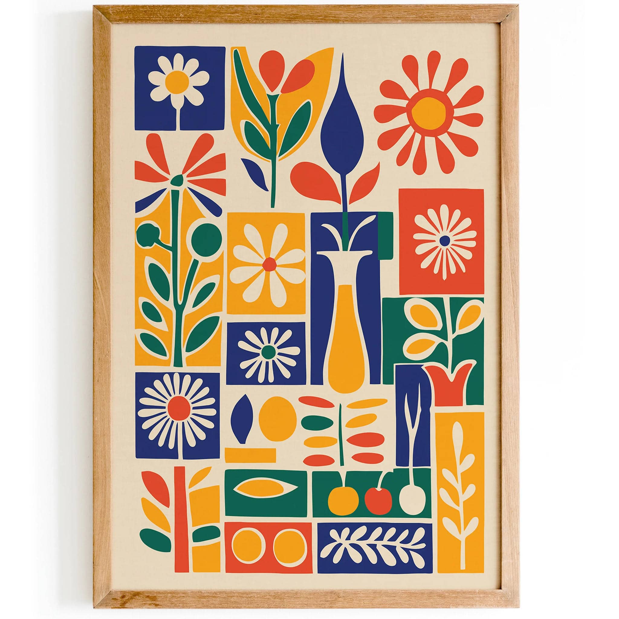 Retro Cut Outs Abstract Art Print – HypeSheriff