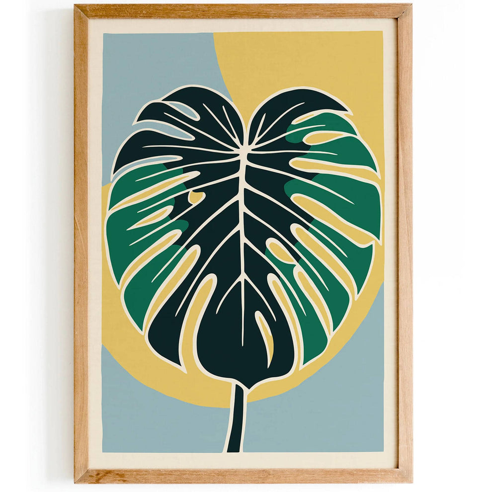 Boho Chic Monstera Leaf Poster – HypeSheriff