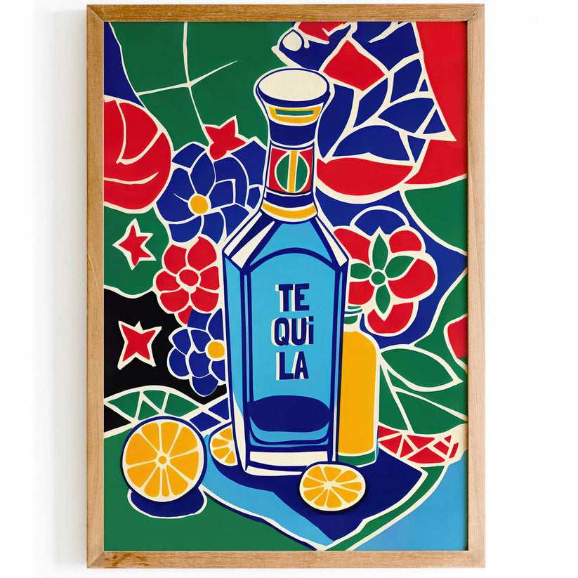 Retro Bottle of Tequila Poster Print – HypeSheriff