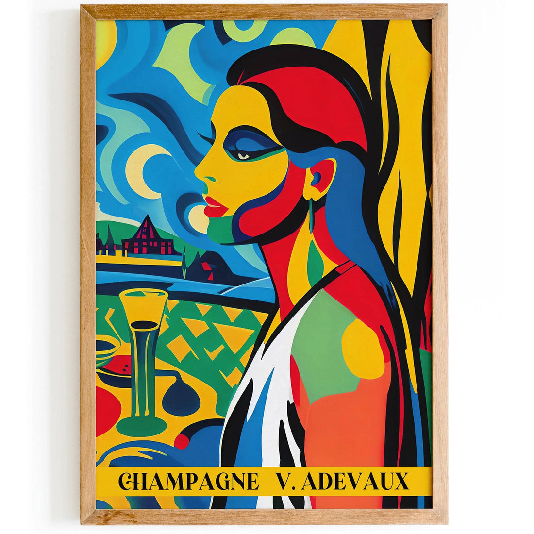 Vintage Champagne Colorful Poster – HypeSheriff