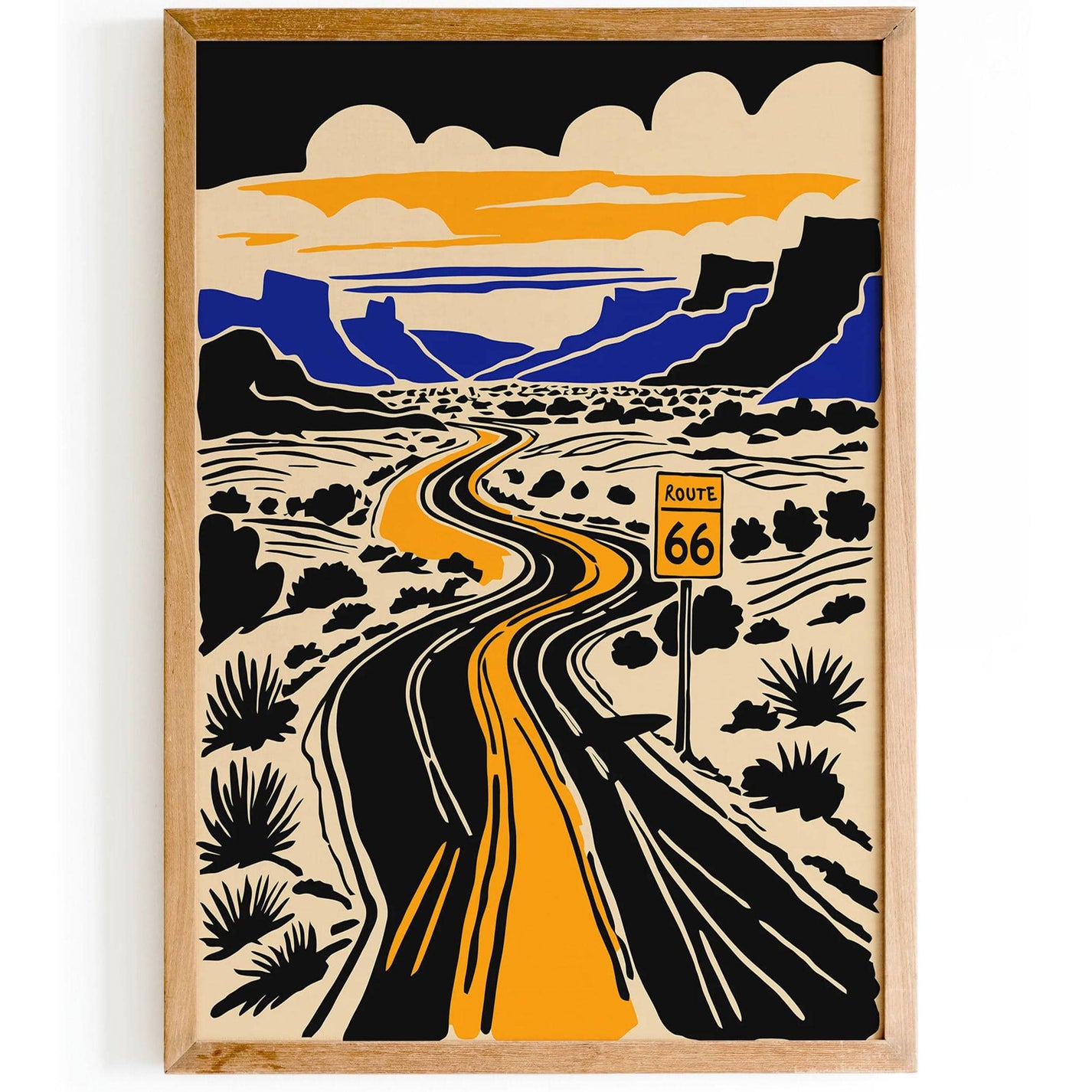 Route 66 USA Travel Art Print – HypeSheriff