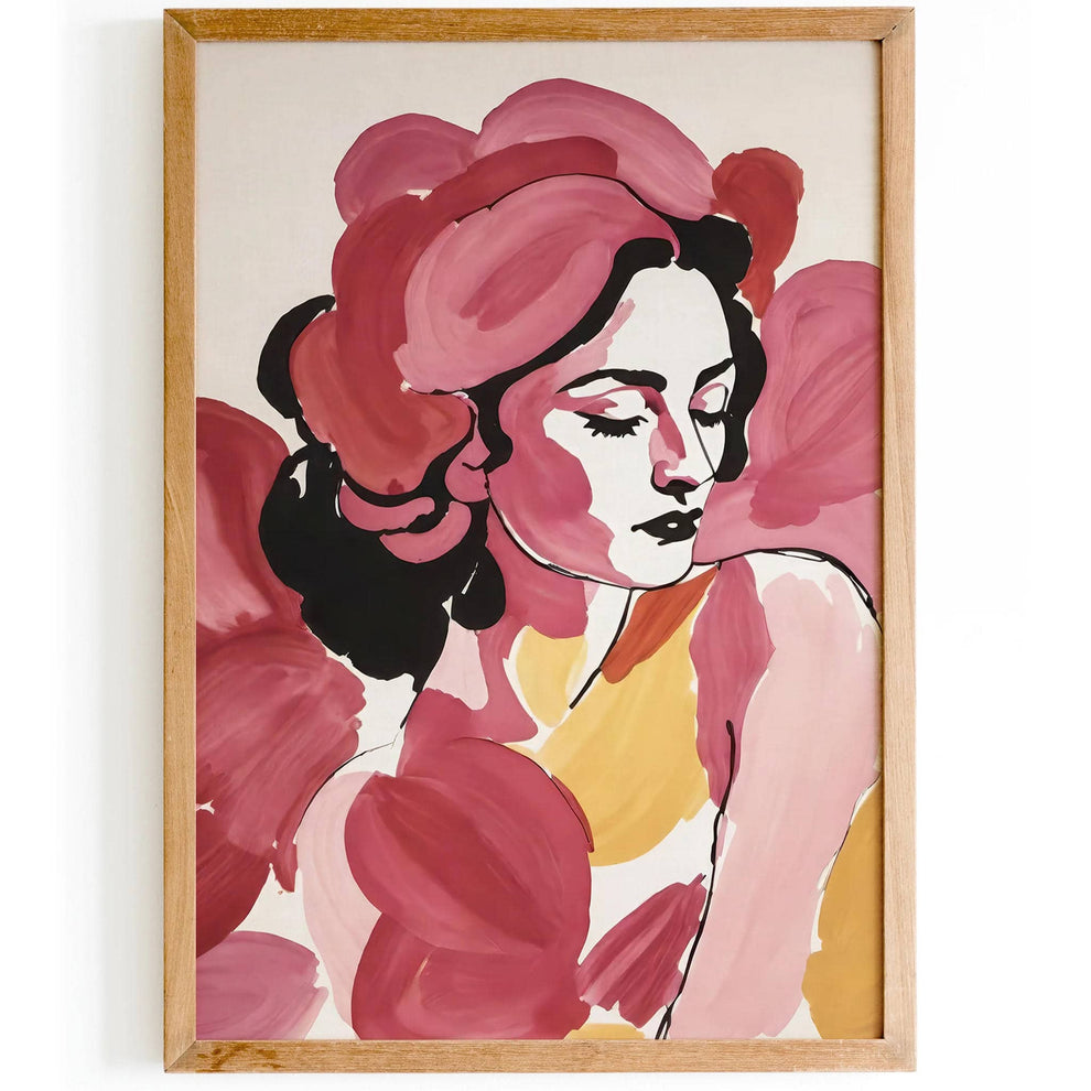 Artistic Woman Portrait Living Room Wall Art – HypeSheriff