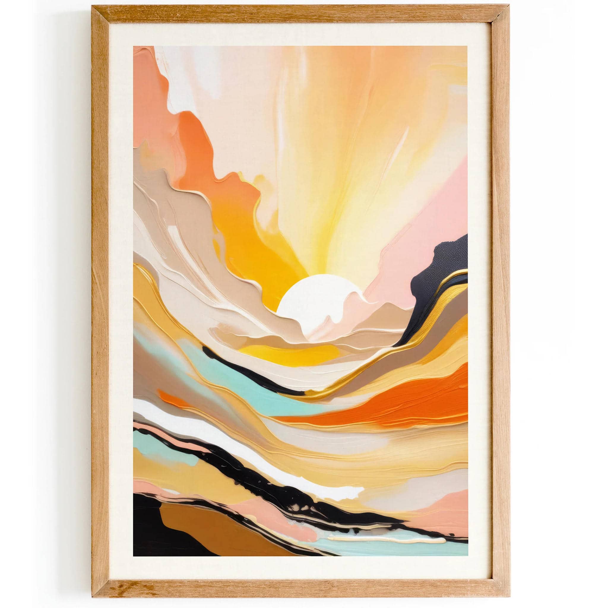 Serene Abstract Poster - Tranquil Home Aesthetics – HypeSheriff