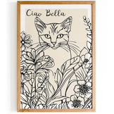 Ciao Bella Minimalist Cat Poster – HypeSheriff