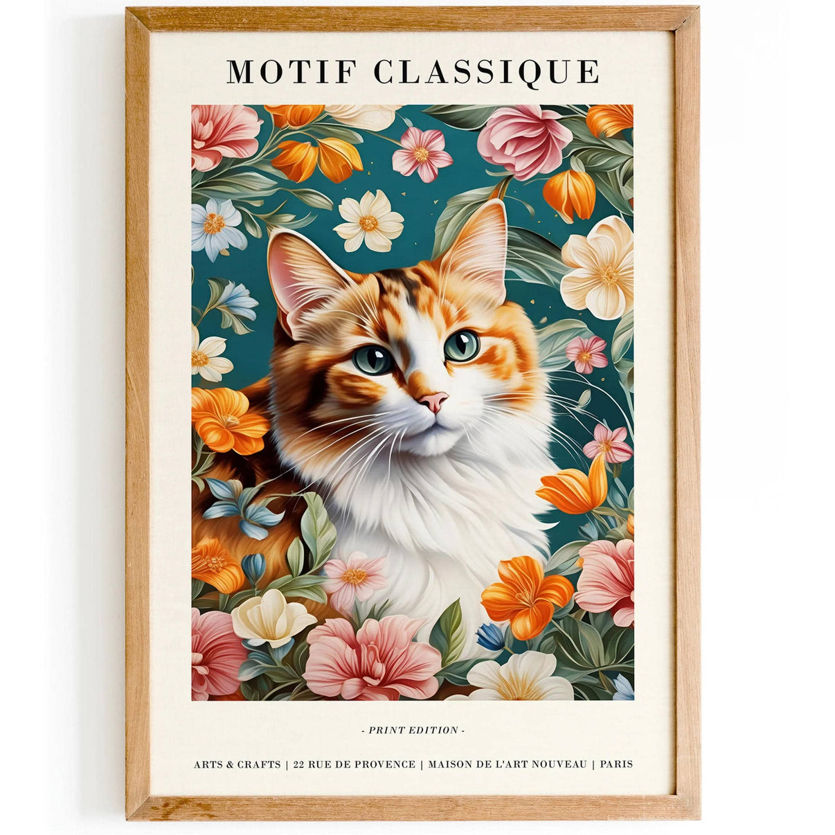 Parisian Eclectic Cat Portrait Wall Art – HypeSheriff