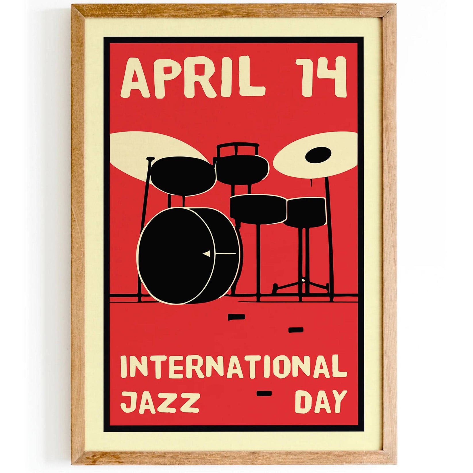 Jazz Day Music Art Red Print – HypeSheriff
