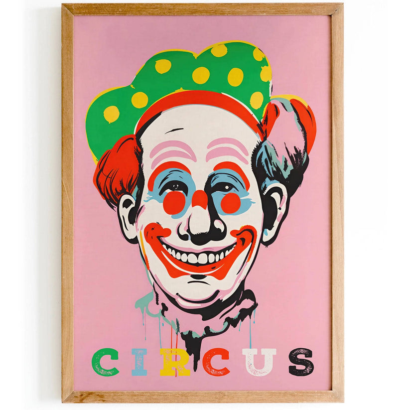 Vintage Circus Poster - Retro Clown Art Print – HypeSheriff