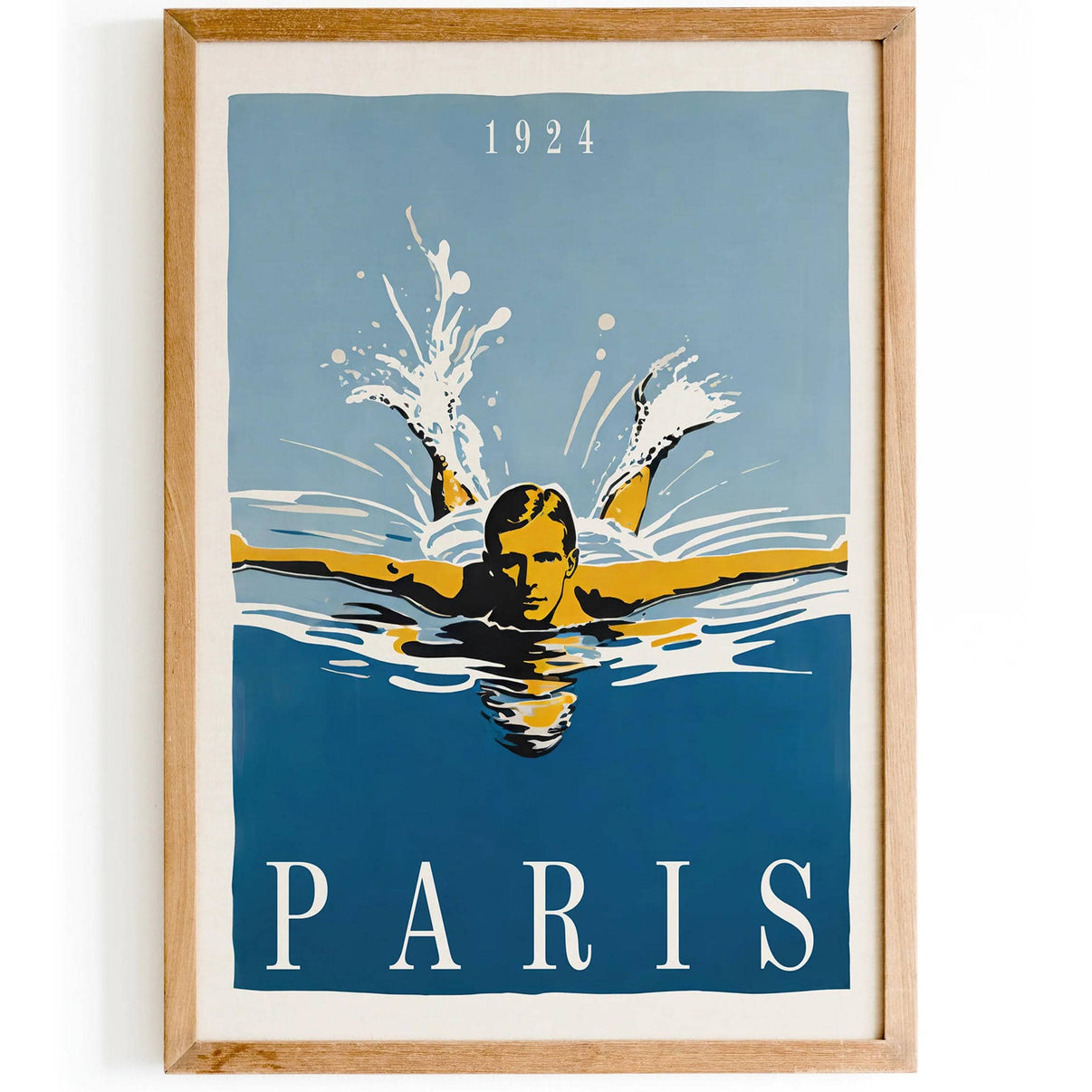 Paris 1924 Retro Swimming Poster – HypeSheriff