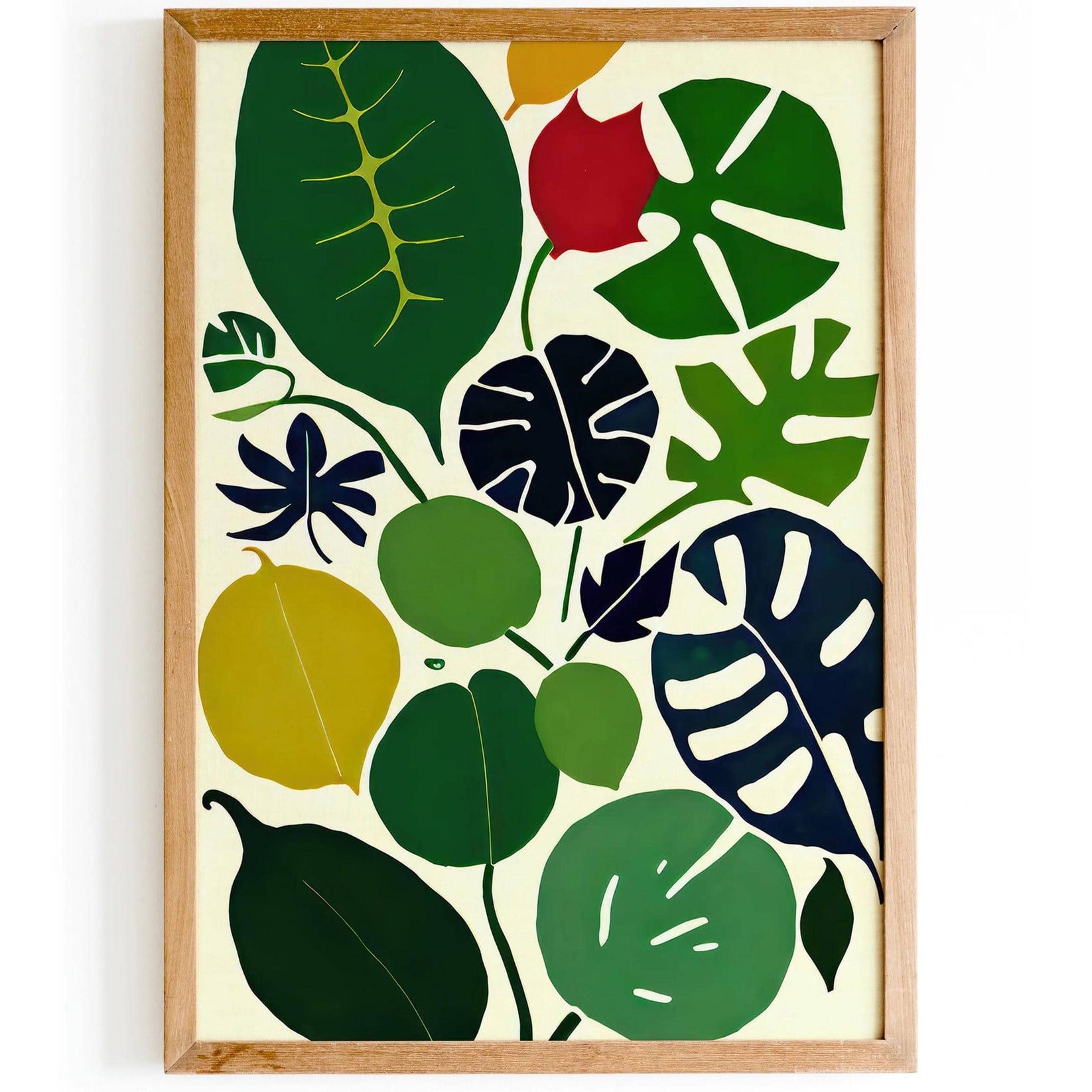 Green Floral Mid-Century Shapes Poster – HypeSheriff