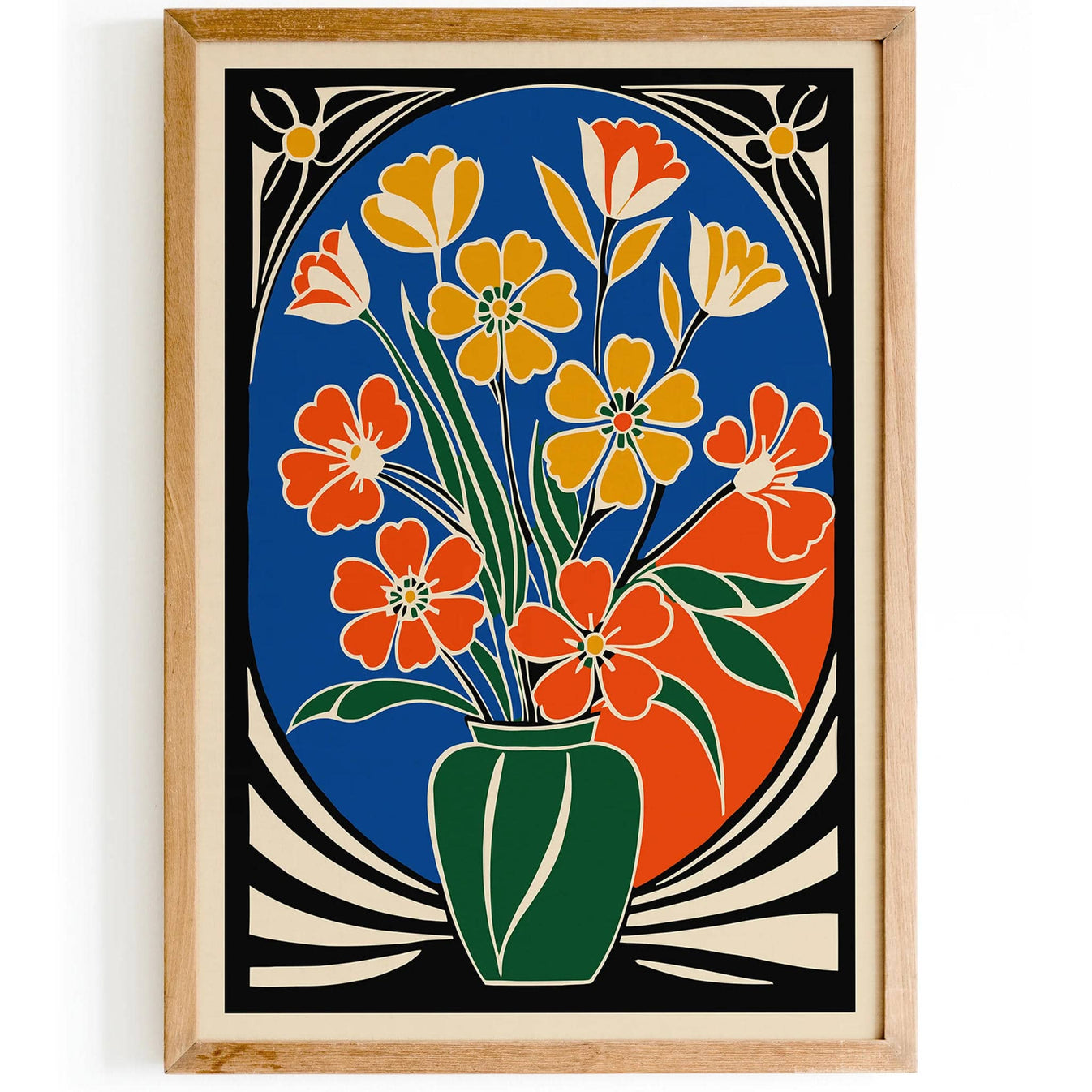 Art Deco Bouquet of Flowers Art Print – HypeSheriff
