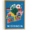 Wisconsin Blue Travel Poster – HypeSheriff