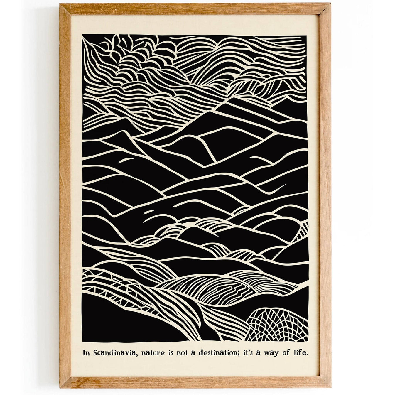 Scandinavian Quote Black and White Nature Art Print – HypeSheriff