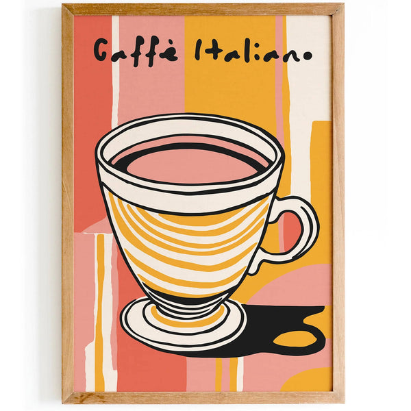Italian Cafe, Coffee Lovers Gift Idea Art Print – HypeSheriff