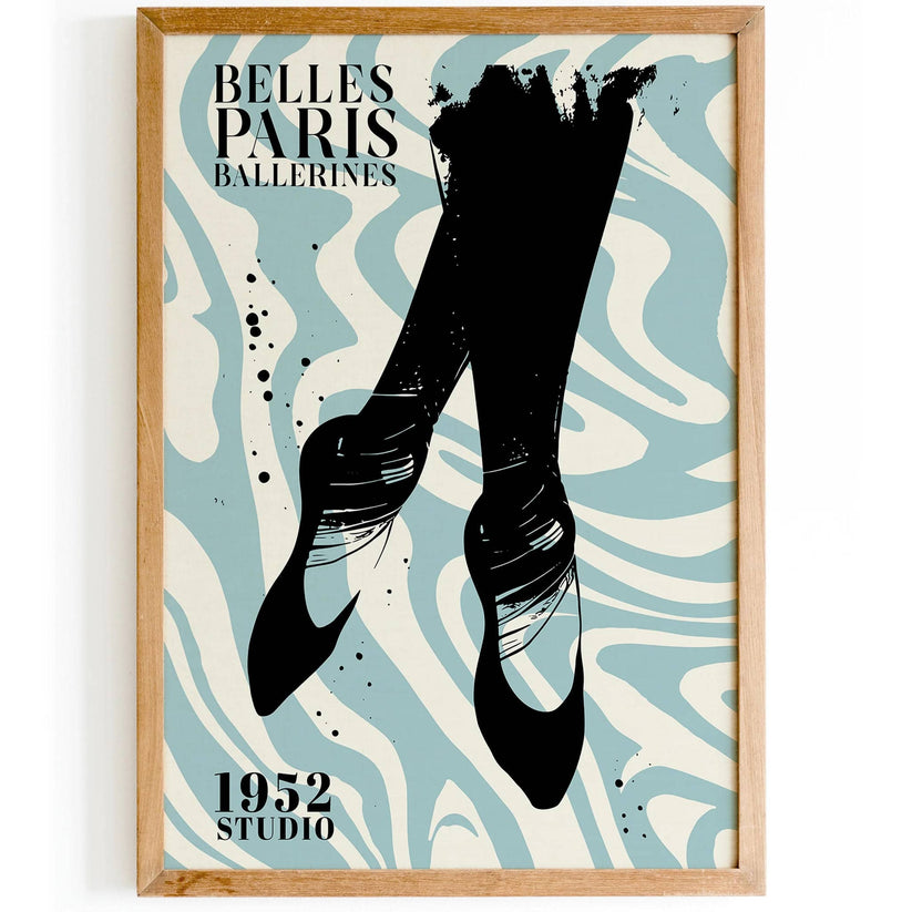 Belles Ballerines Paris Blue Art Print – HypeSheriff