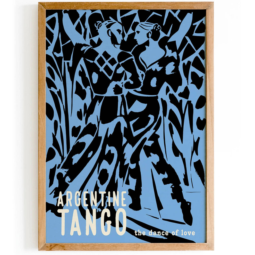 Argentine Tango The Dance of Love Blue Poster – HypeSheriff