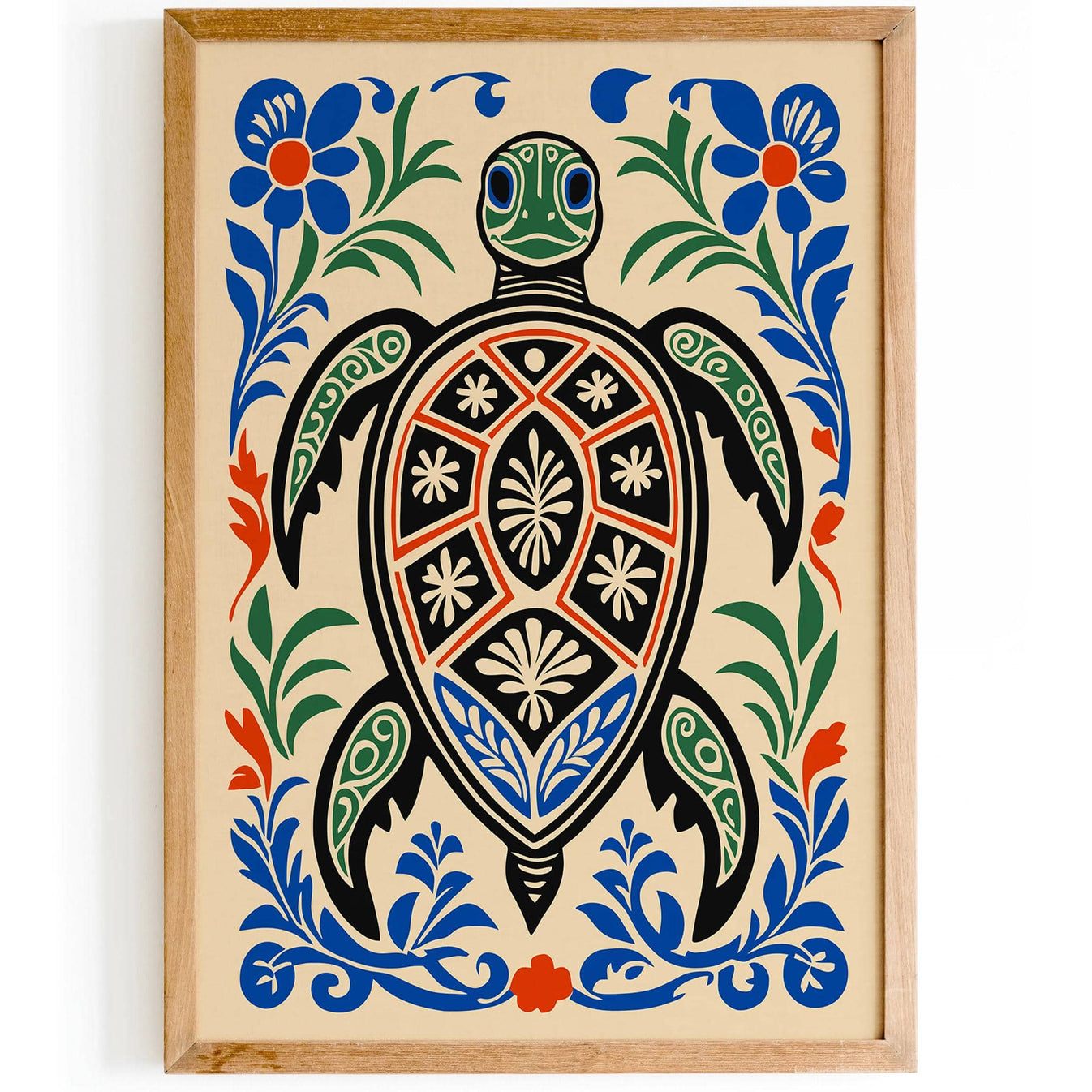 Folk Turtle Animal Poster – HypeSheriff