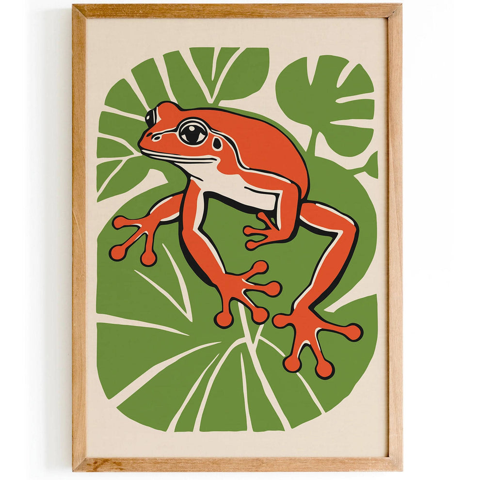 Retro Green Frog Wall Art – HypeSheriff