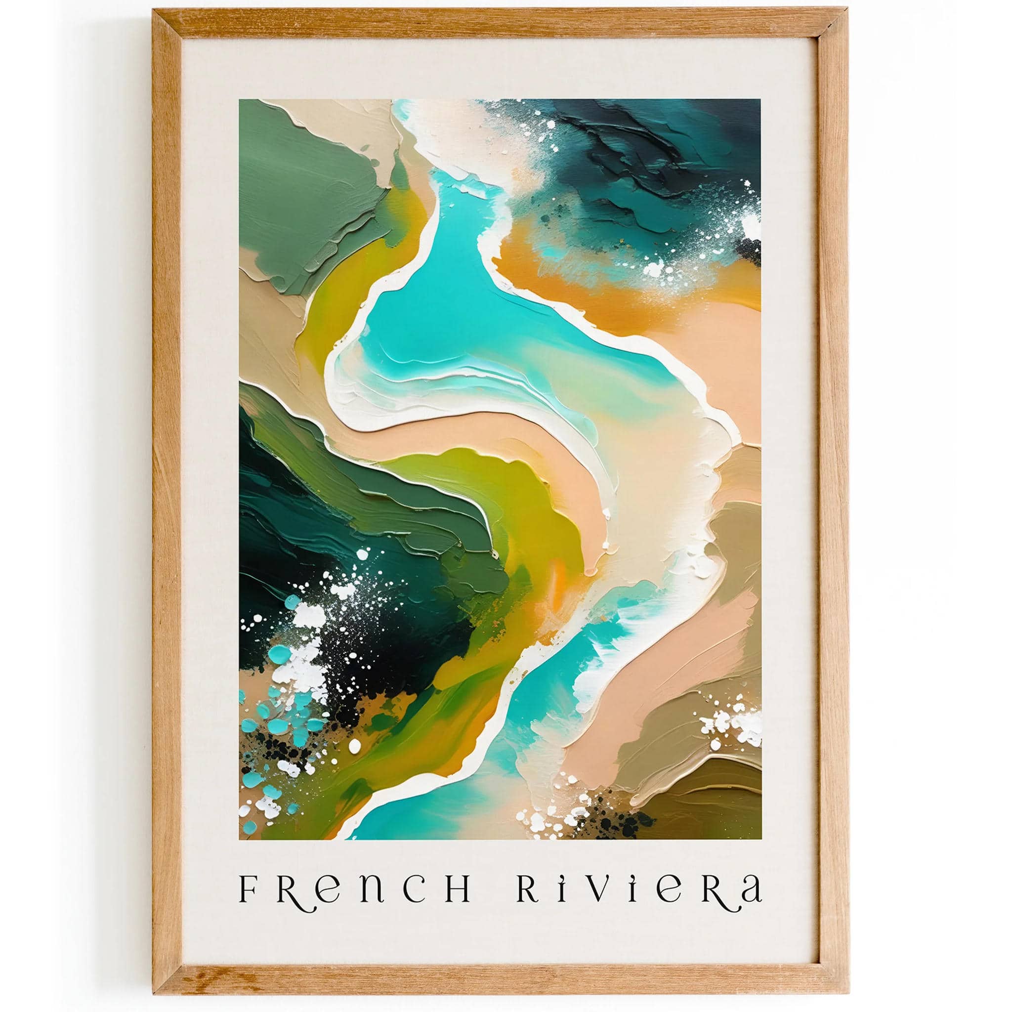 French Riviera, Abstract Scenic Art Print – HypeSheriff