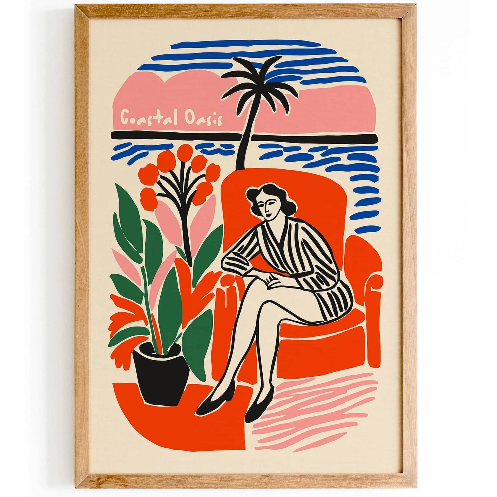Coastal Oasis Cozy Tropical Vibe Poster – HypeSheriff