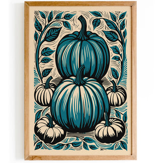 Linocut Vintage Pumpkins Art Print – HypeSheriff