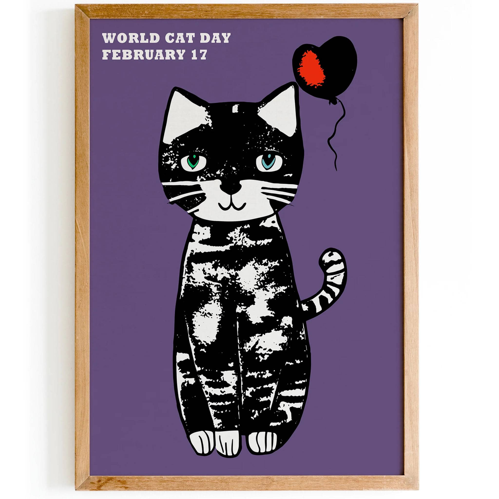 Cute World Cat Day Artistic Poster – HypeSheriff