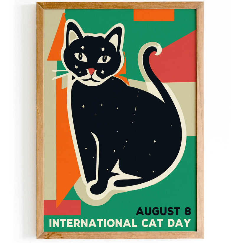 International Cat Day - Vintage Poster Print – HypeSheriff