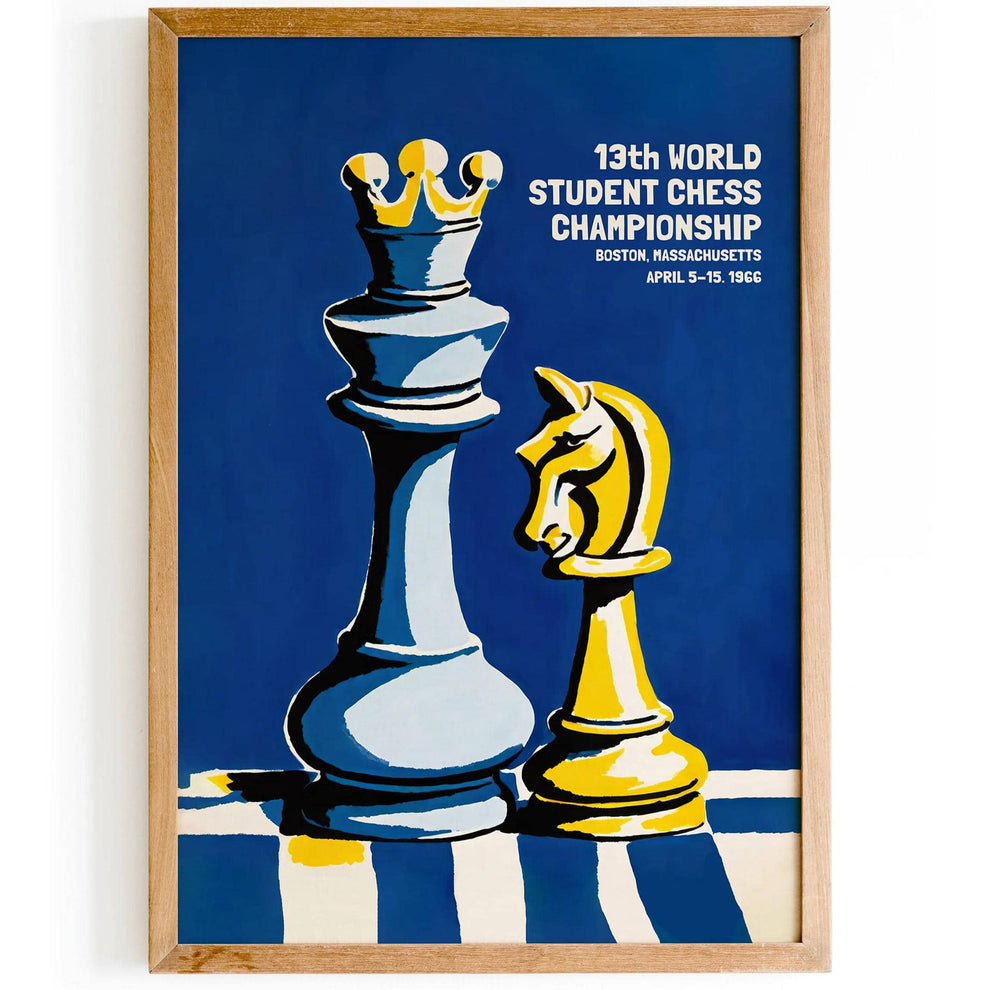 Vintage Chess Pieces Poster 1966 – HypeSheriff