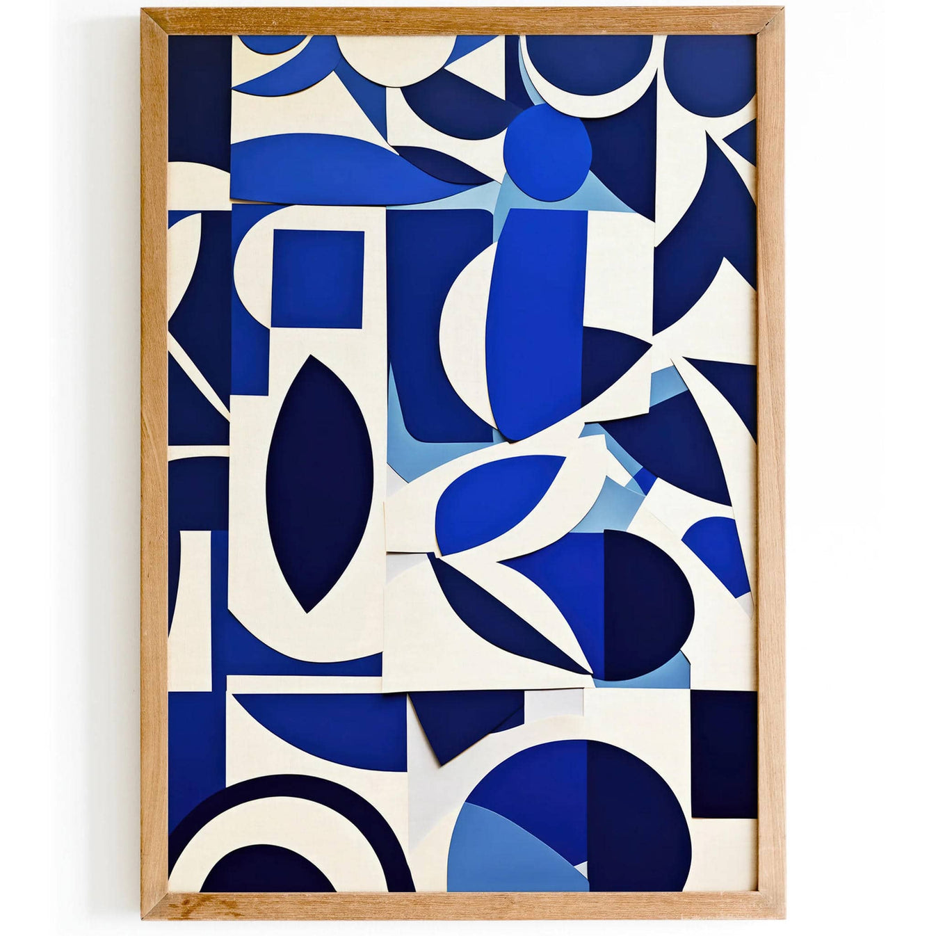 Blue Indigo Shapes Abstract Wall Art – HypeSheriff