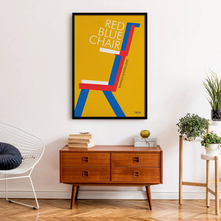 Bauhaus Red Blue Chair Poster – HypeSheriff