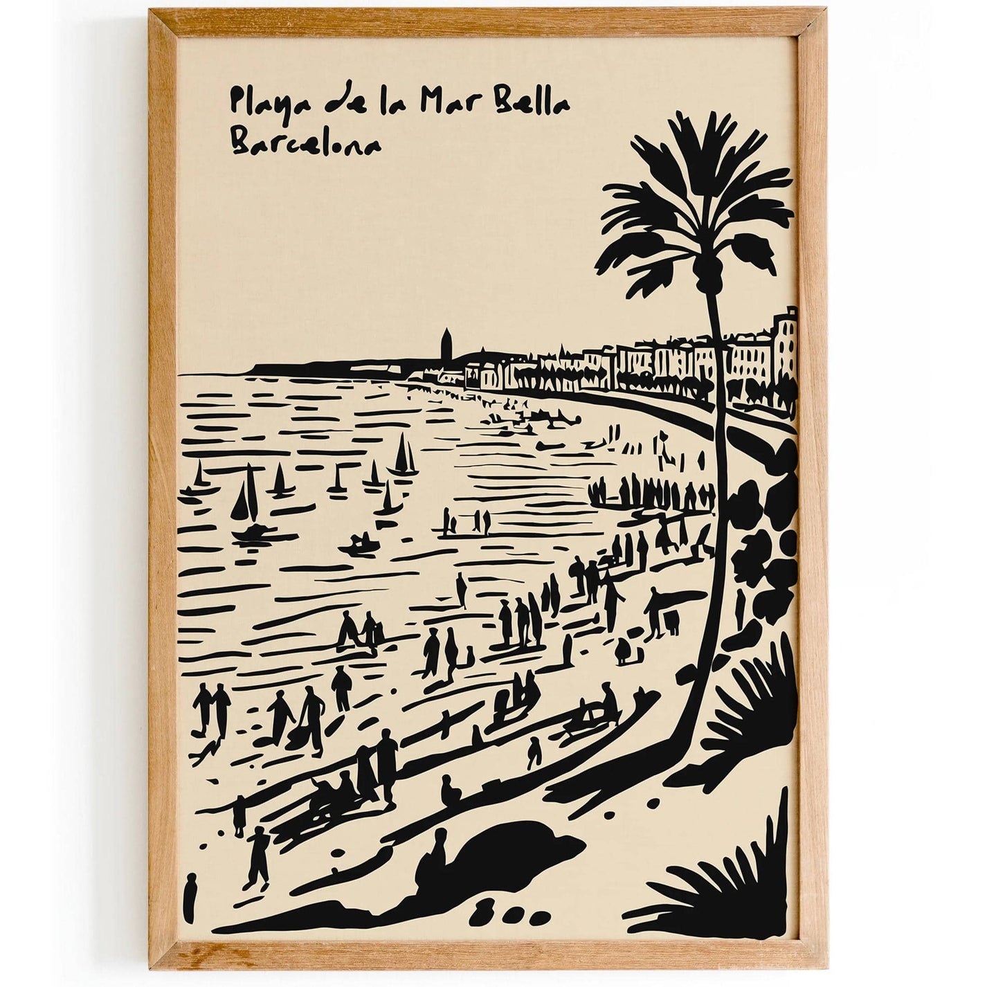 Playa de la Mar Bella Barcelona Poster – HypeSheriff
