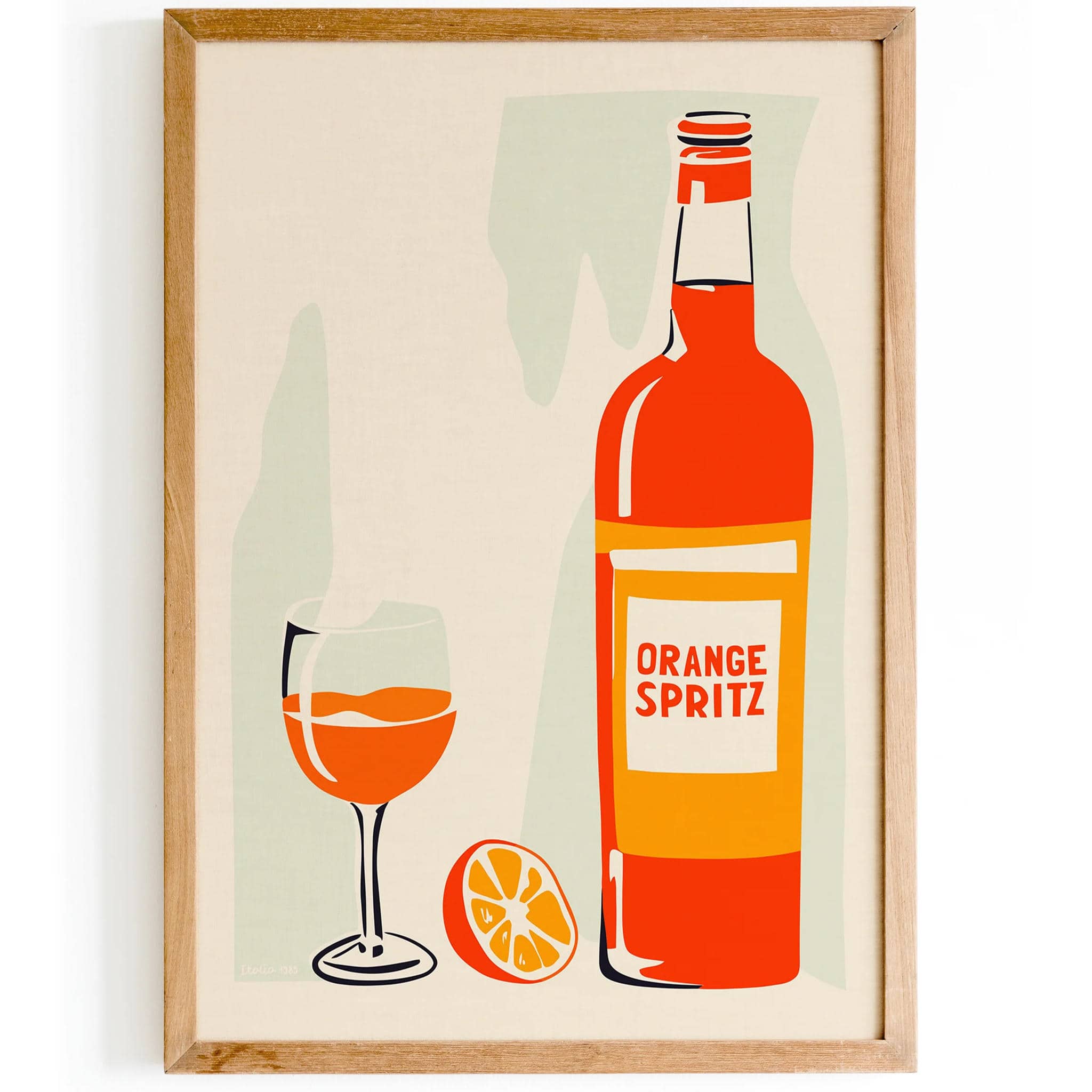 Orange Spritz Drink Poster - Italia 1989 – HypeSheriff