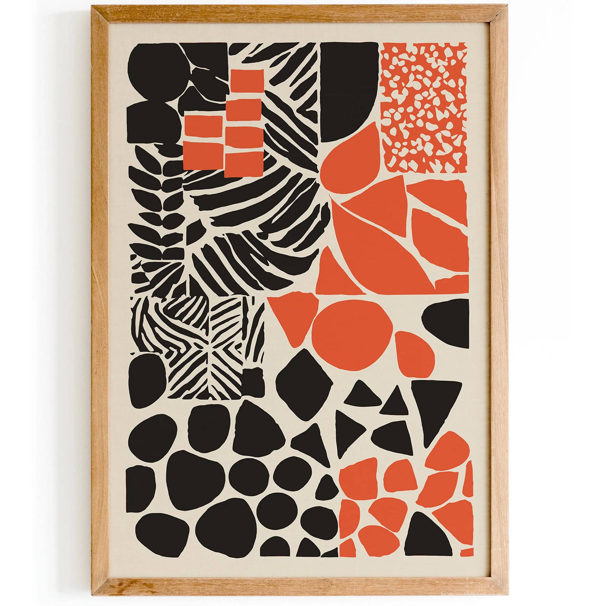 Mid Century Modern Abstract Cut Outs Print – HypeSheriff