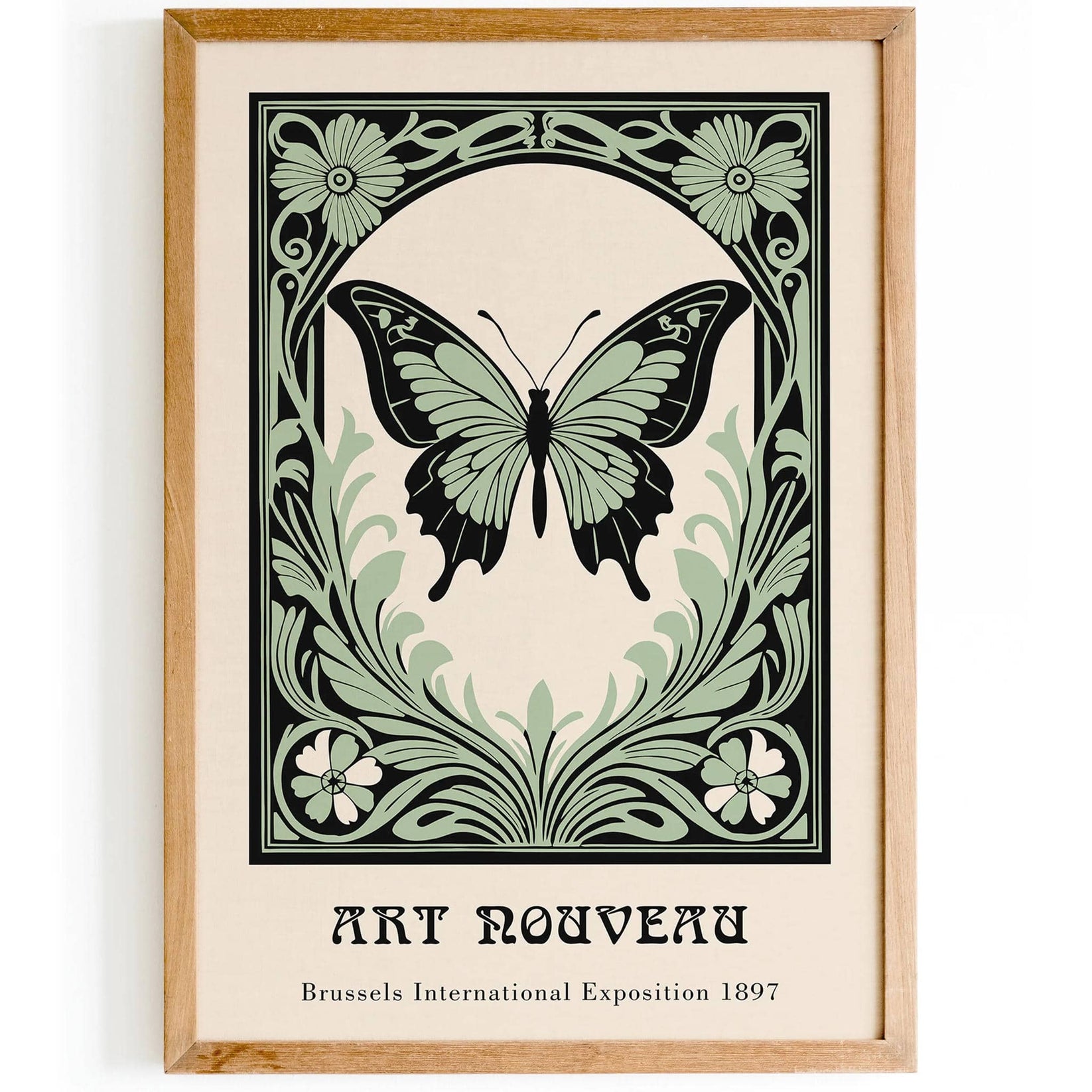 Art Nouveau Green Butterfly Poster – HypeSheriff