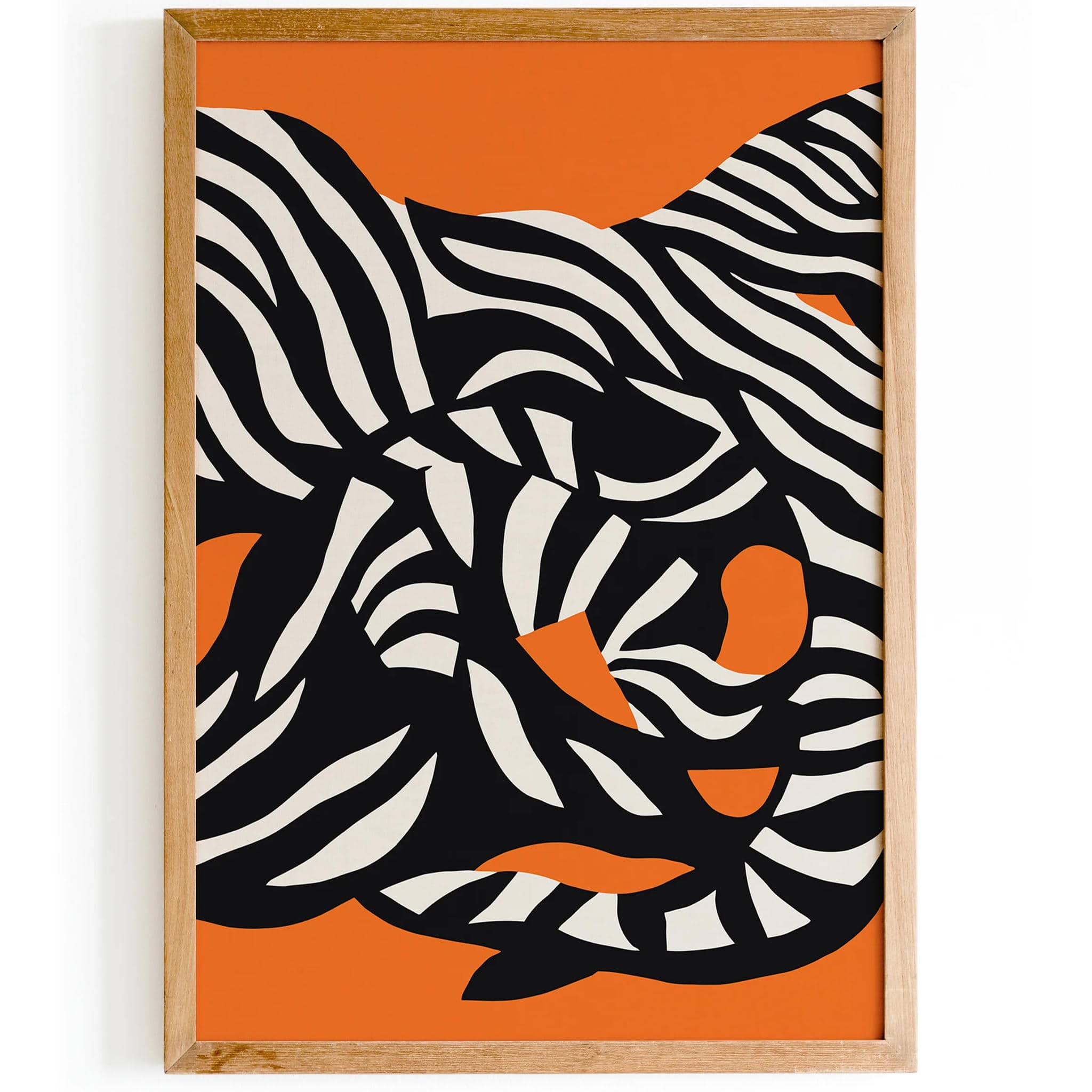 Black and White Swirly Shapes Abstract Print – HypeSheriff