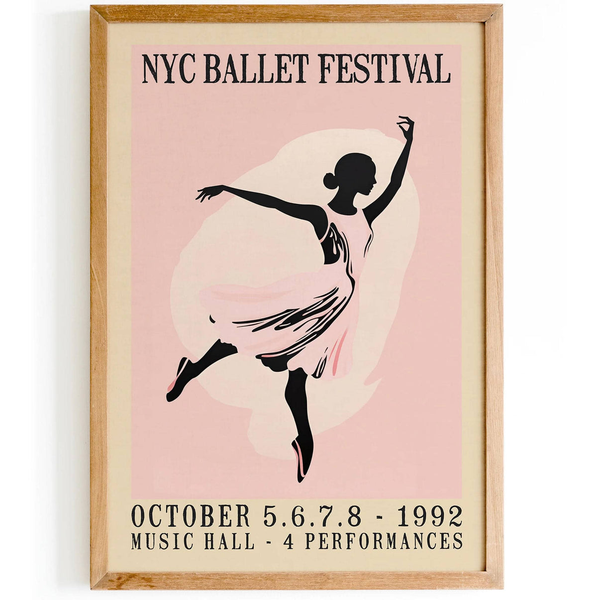 NYC Ballet Festival Retro Pink Poster – HypeSheriff