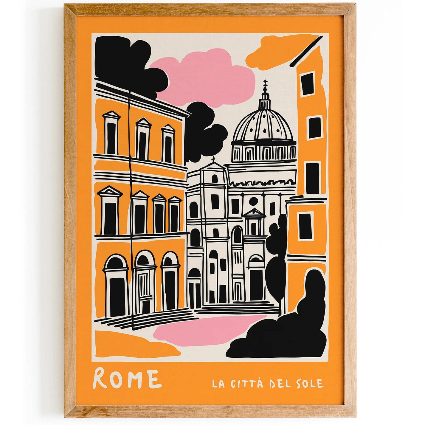 Rome Yellow Handdrawn Style Art Print – HypeSheriff