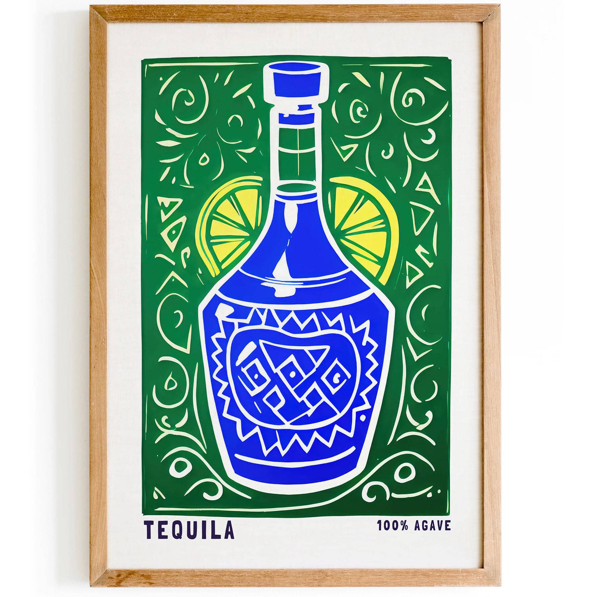 100% Agave Retro Tequila Poster – HypeSheriff