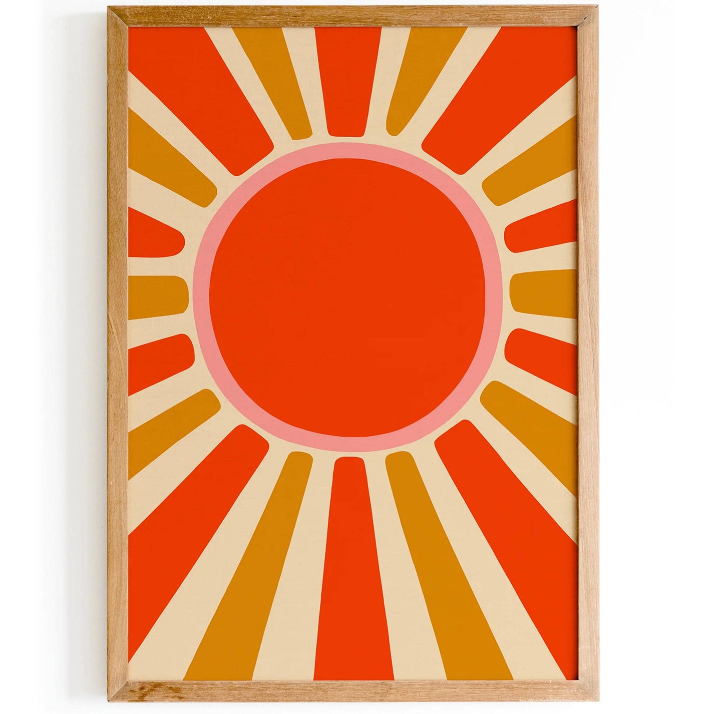 Retro Boho Red Sun Poster – HypeSheriff