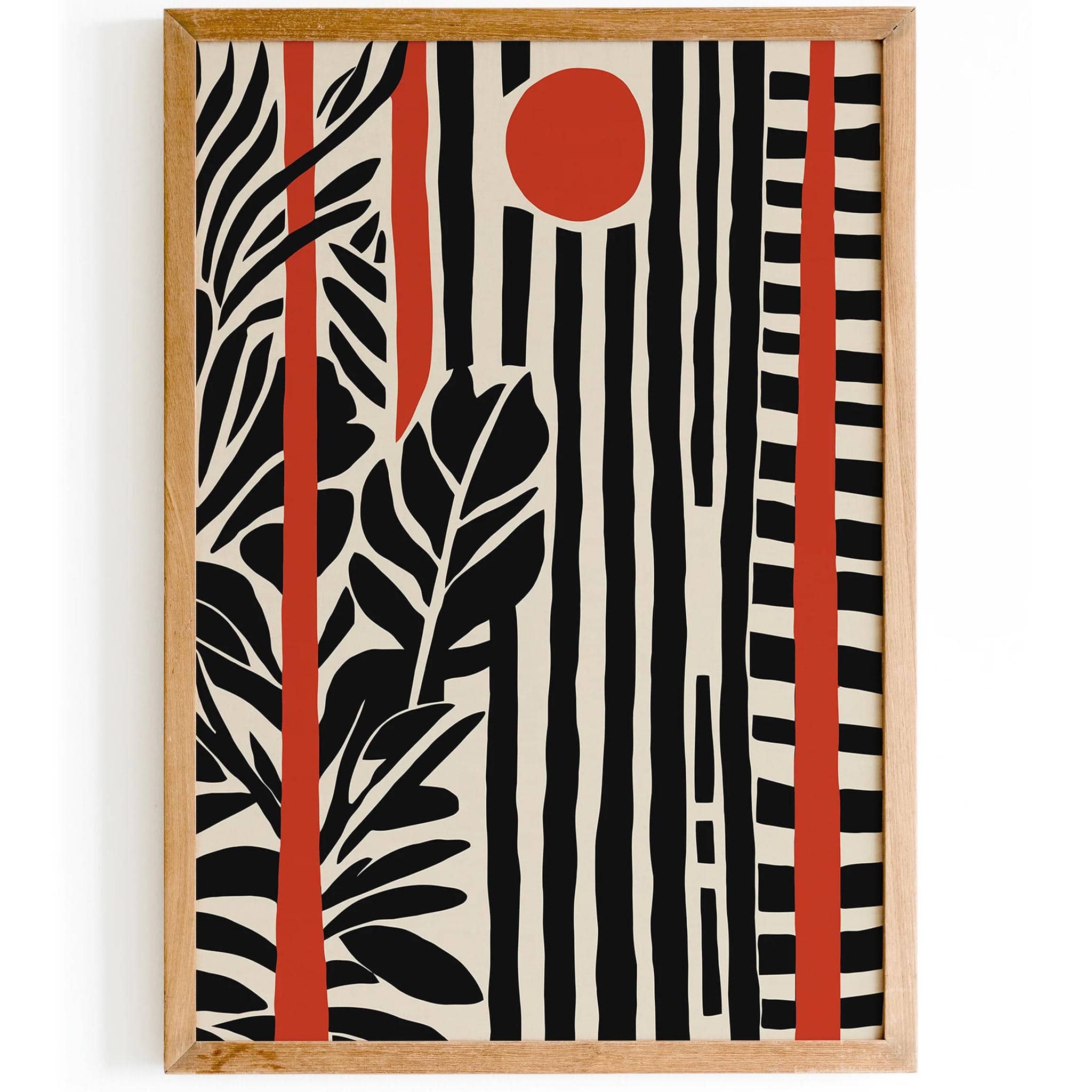 Mid Century Black Striped Art Print – HypeSheriff
