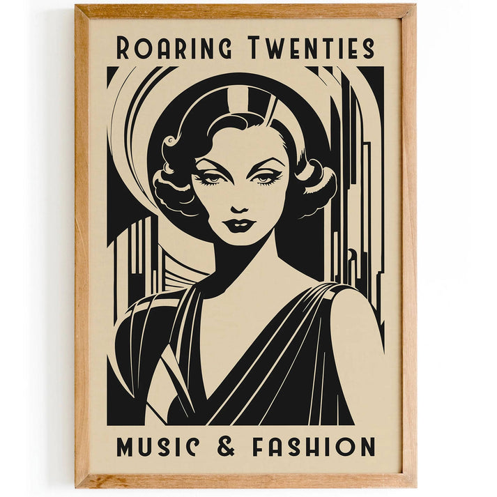 Roaring Twenties Poster – 1920s Music & Fashion Wall Art – HypeSheriff