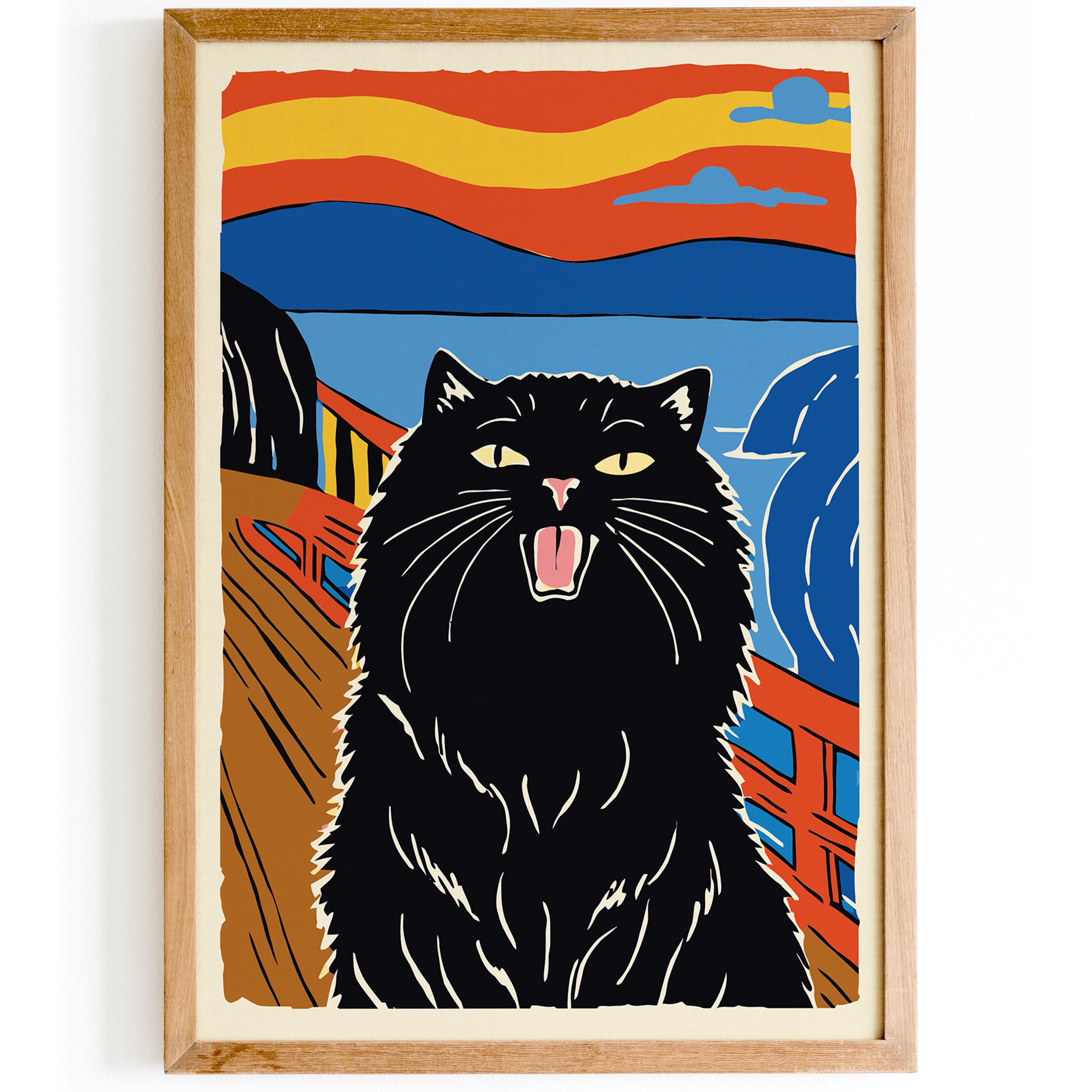 Screaming Cat Wall Art – HypeSheriff