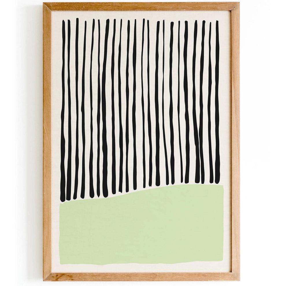 Modern Abstract Lime Cream Art Print 2025 – HypeSheriff
