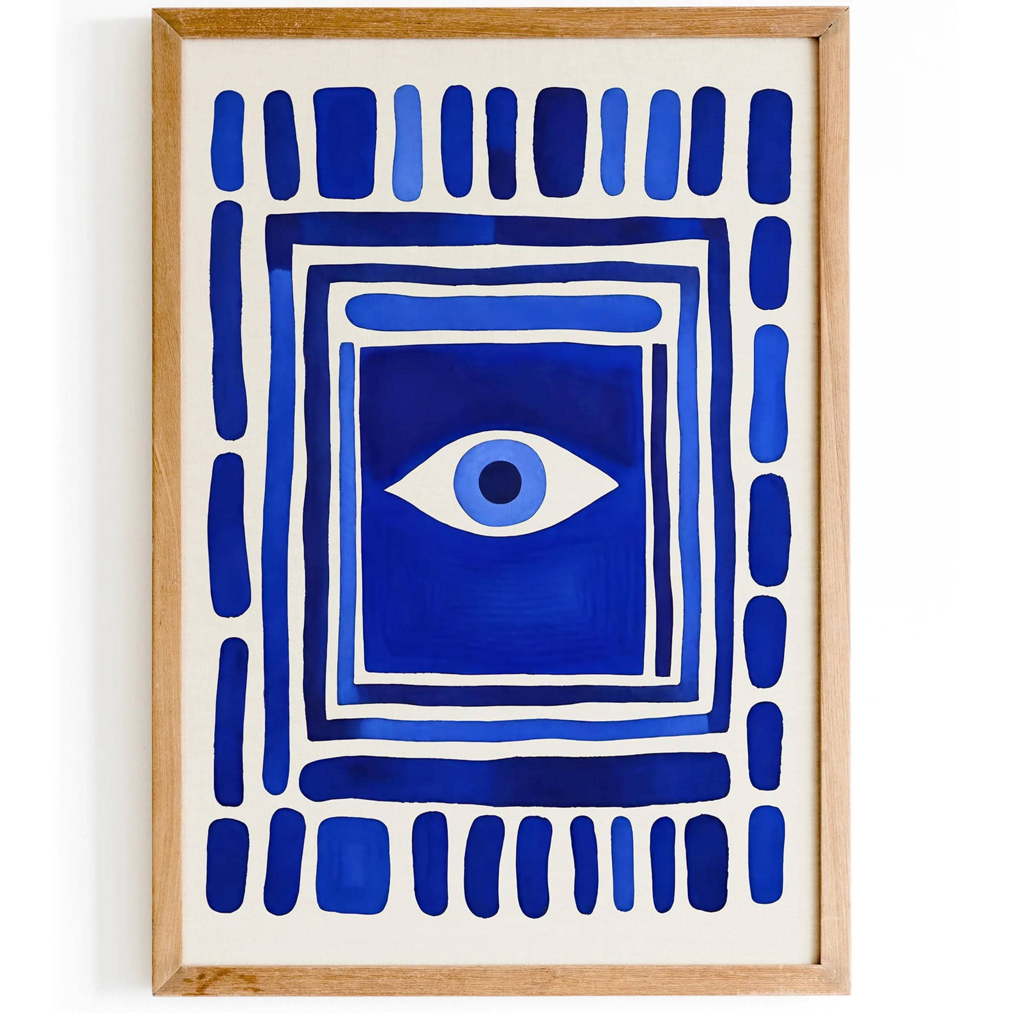 An Eye Bead Art Print Blue Indigo Nazar Poster – HypeSheriff